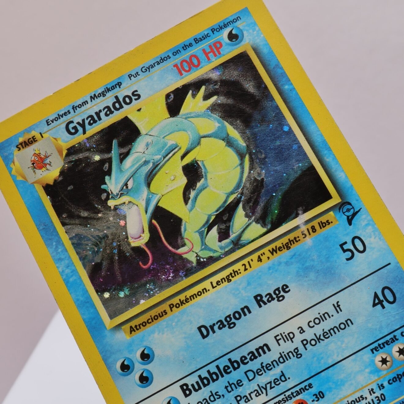 Pokemon TCG - Gyarados 7/130 Base Set 2 Holo Rare WOTC 1999 - HP ...